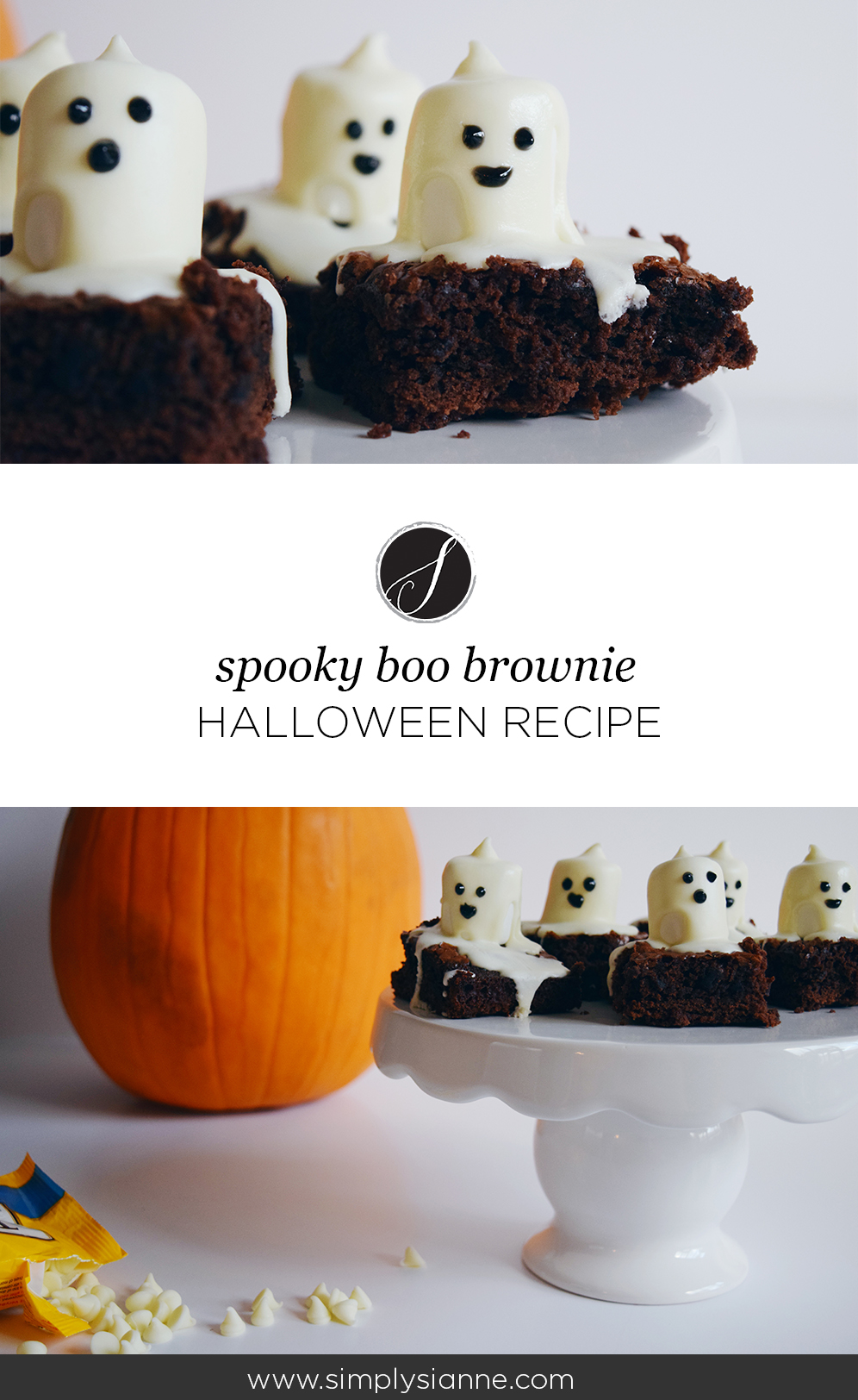 How to Make Spooky Boo Brownies for Halloween | Simply Sianne